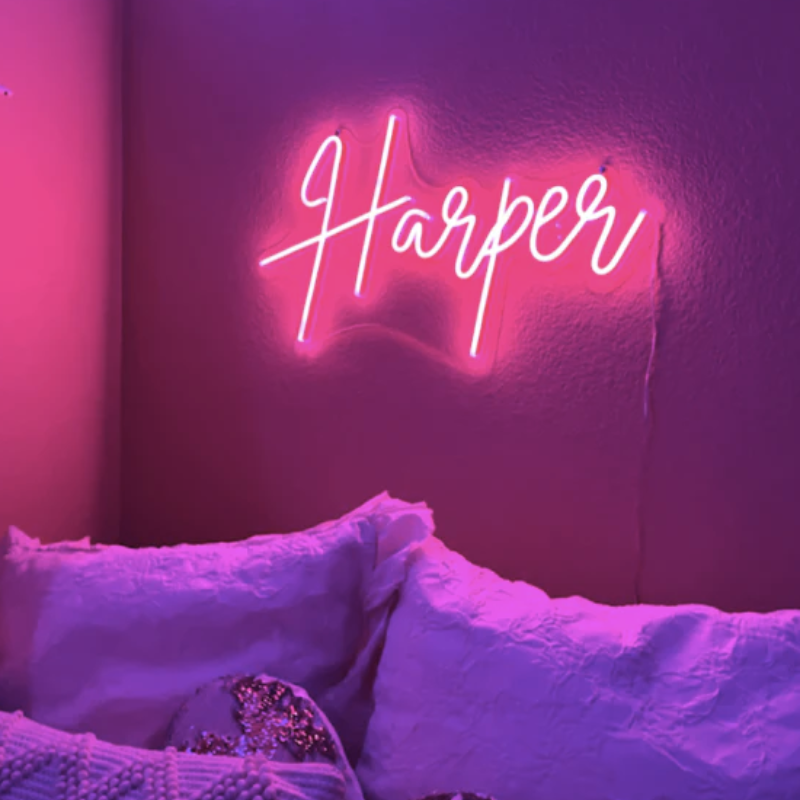 Custom Neon Name Sign – sugar + maple